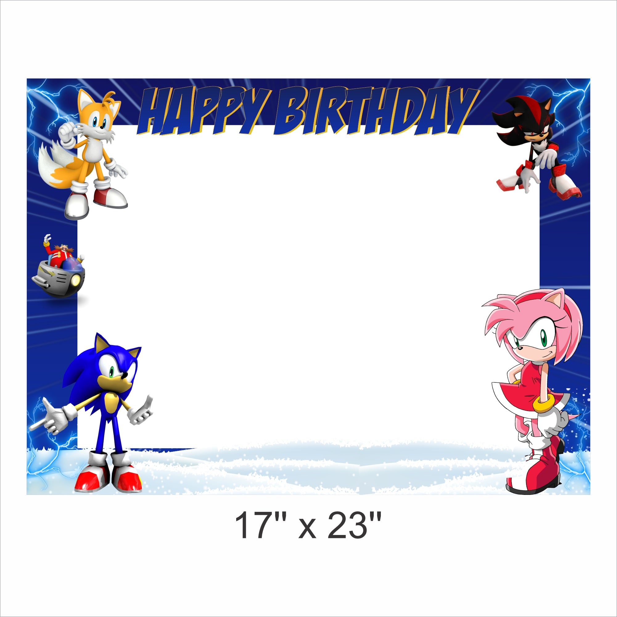 Buy Sonic Theme Birthday Party Selfie Photo Booth Frame And Props Party